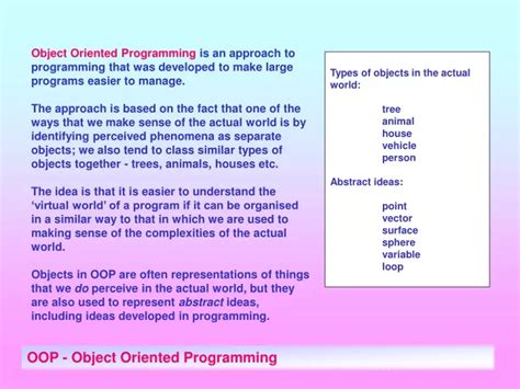 Ppt Oop Object Oriented Programming Powerpoint Presentation Free