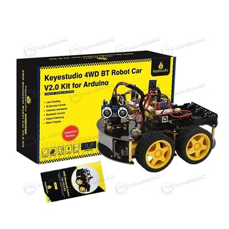 Купить набор для моделирования Ардуино Arduino 4wd Bt Car V3 0 в Москве цена 9610 рублей в
