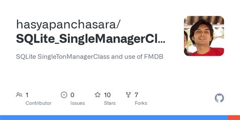 Github Hasyapanchasara Sqlite Singlemanagerclass Sqlite Singletonmanagerclass And Use Of Fmdb