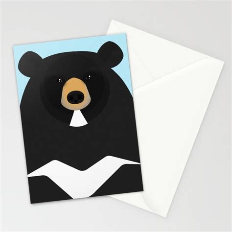 Asian Black Bear Stationery Cards Cards Stationary Cards Stationery