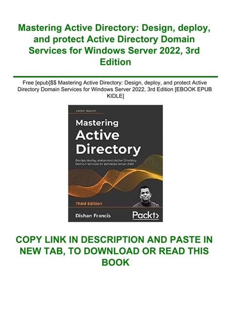 Free [epub] Mastering Active Directory Design Deploy And Protect Active Directory Domain Service