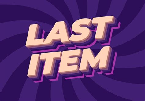 Premium Vector Last Item Text Effect For Ad Promotion With 3d Style