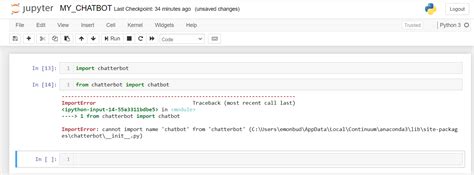 ImportError Cannot Import Name ChatBot Issue Gunthercox ChatterBot GitHub