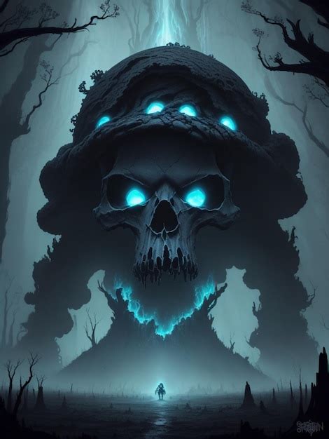Premium Ai Image Scary Halloween Background