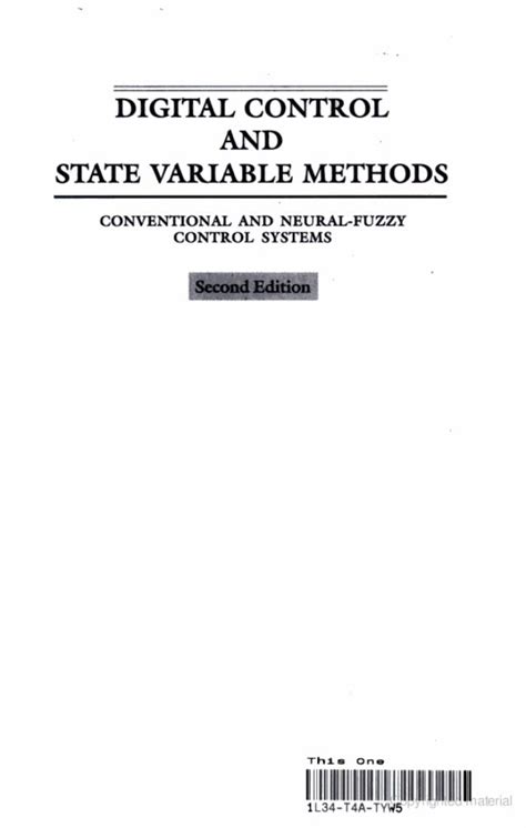 Digital Control And State Variable Methods By M Gopal Pdf