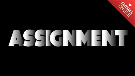 Assignment Layered Text Effect Generator Assignment Layered Text Effect Generator