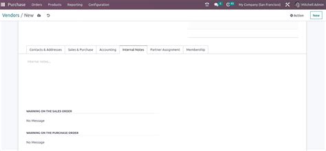 Warning Messages Using Odoo 16 In Purchase