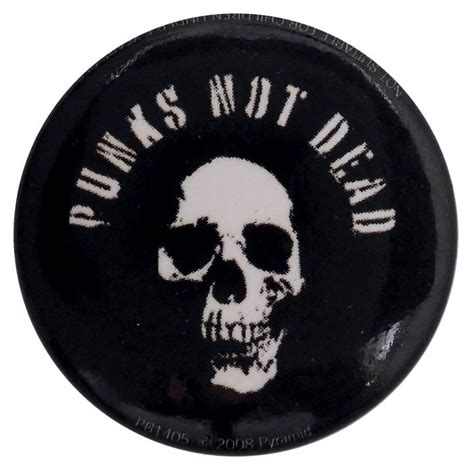 Punks Not Dead - Skull Button Badge