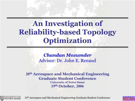 Ppt An Investigation Of Reliability Based Topology Optimization Powerpoint Presentation Id