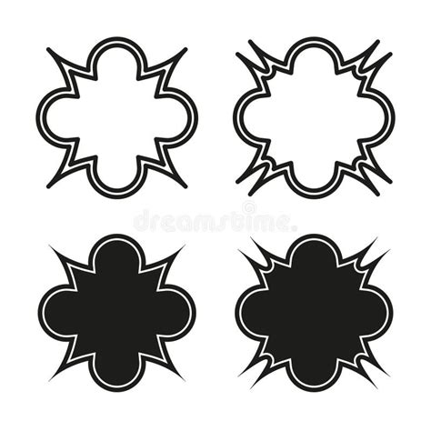 Angular Shapes Collection Geometric Frame Design Black And White Symbols Modern Vector
