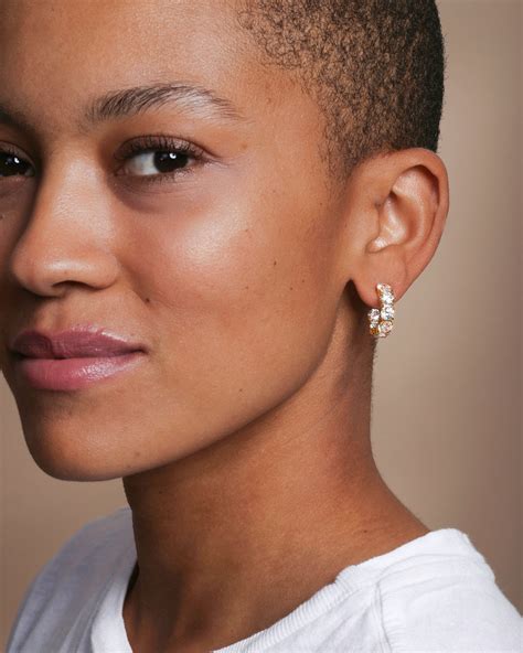 Oh She Fancy Hoops 75 Silverwhite Diamondettes Melinda Maria