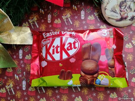 Молочный шоколад Nestle Kitkat Easter break Заяц с начинкой с ...