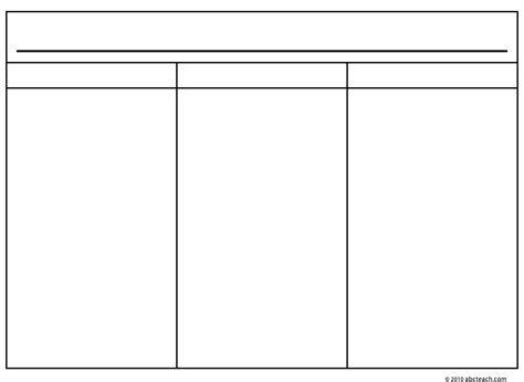 3 Column Chart Template New Blank Chart 3 Columns Table Template Hot Sex Picture