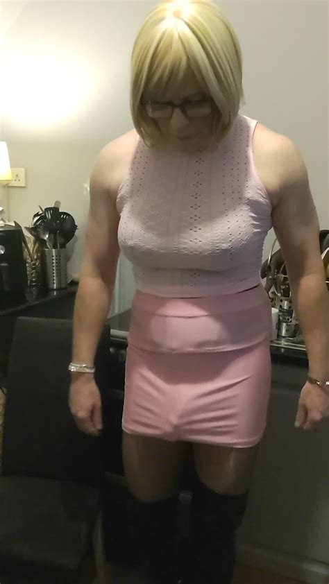 Trannys Got A Skirt Bulge Ashemaletube Com