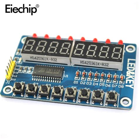 Tm1638 Led Display Module 16 Keys 7 Segment 8bit Digital Display Button