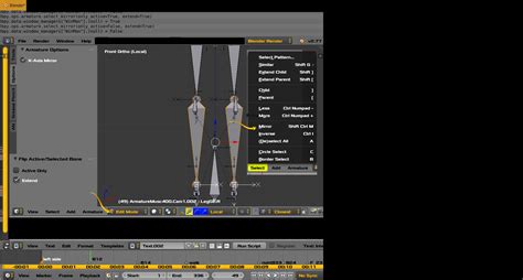 Armature How Do I Enable The Flip Active Selected Bones Options Blender Stack Exchange