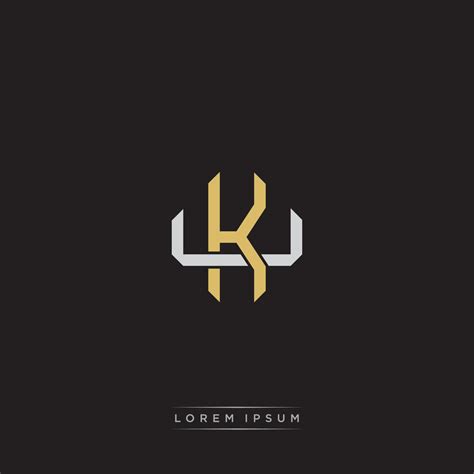 Initial Letter Overlapping Interlock Logo Monogram Line Art Style