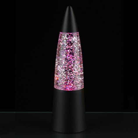 led glitter rocket lamp 124323