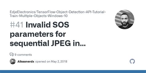 Invalid Sos Parameters For Sequential Jpeg In Training · Issue 41