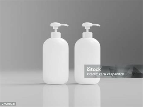 펌프 병 모형 플라스틱 디스펜서 병 디스플레이 깨끗한 배경에 격리 원통형 화장품 포장 타원형 개인 위생 병 액체 제품 용기 원형 병 모형 0명에 대한 스톡 사진 및 기타