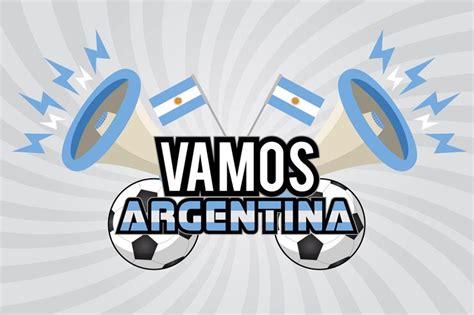 Premium Vector | Vamos argentina good luck in soccer championship