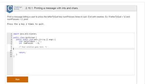 solved 2 10 1 printing a message with ints and chars pr