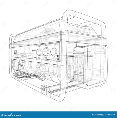 portable electro generator vector stock illustration illustration of