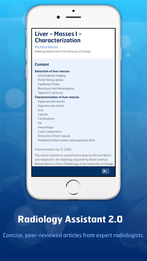 Iphone 용 Radiology Assistant 2 0 다운로드
