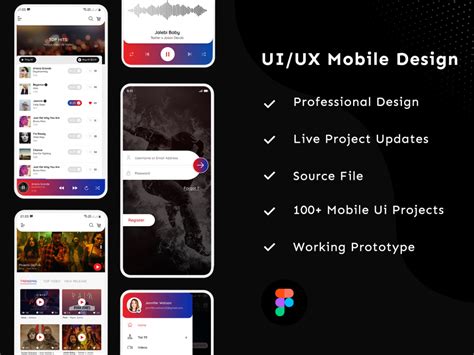 creative mobile app ui ux design prototype mockup with figma upwork