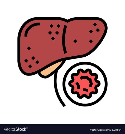 Hepatitis B Color Icon Royalty Free Vector Image
