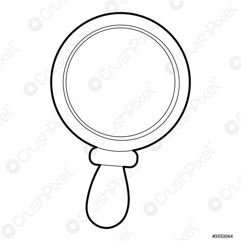 Magnifier Icon Outline Style Stock Vector 3553064 Crushpixel