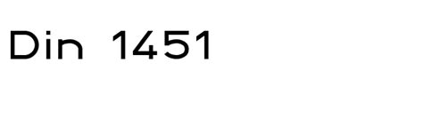 Din 1451 Font