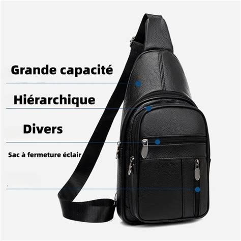 Sacoche Homme Sacoche Homme Bandouliere Sacoche Sac Homme Sac De Poitrine Homme Saccoche Noire