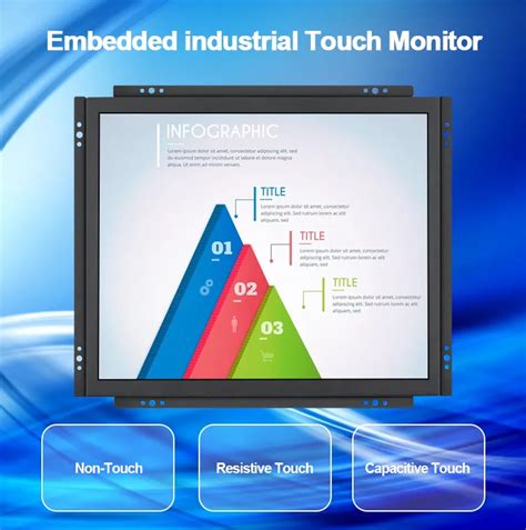 15 Inch Open Frame Capacitive Touch Display Lcd Monitor Led Hdmi Embedded Or Wall Mount Touch