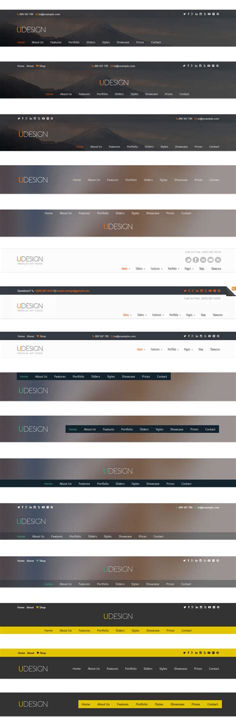Header Examples MeteoSkin