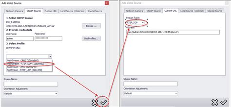 rtsp udp not selected in custom url when rtsp tcp selected from onvif
