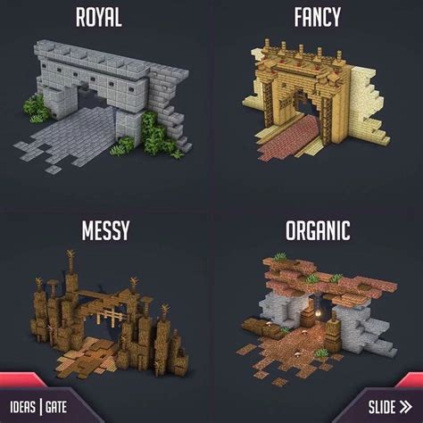 Minecraft Builds And Tutorials Dailyminecraftvibe Posted On Instagram “4 Cool Minecraft Gates