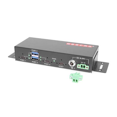 Industrial 4 Port Usb 3 2 Gen 2 Type C Hub W Esd Protection