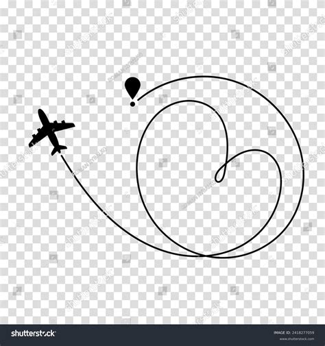 Concept Sex Travel Airplane Route Plane Stock Vector Royalty Free 2418277059 Shutterstock