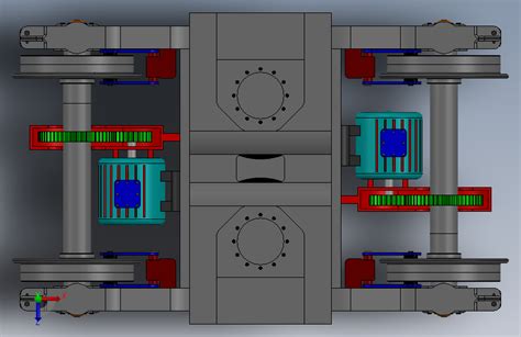 内燃机车转向架动力驱动单元动力驱动系统 Solidworks 2016 模型图纸下载 懒石网