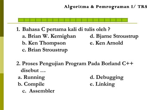 Pertemuan Algoritma Pemrograman PPT