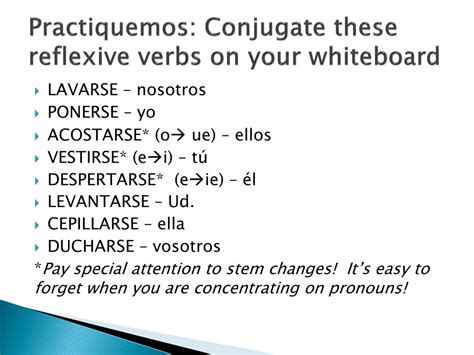 Levantarse Conjugation