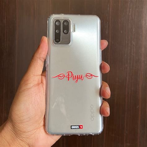 Custom Name Printed Oppo Transparent Case OMGs