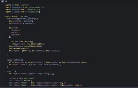 Javascript Game Obstacle Avoidance With Cars Class Games Javascript
