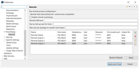 Executing Artifacts On A Remote Engine From Talend Studio Talend Studio Help