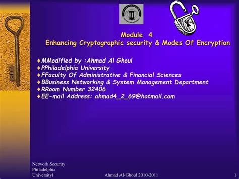 Ppt Module 4 Enhancing Cryptographic Security And Modes Of Encryption Powerpoint Presentation