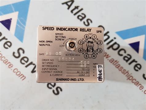 Shinko Spr Speed Indicator Relay Atlas Shipcare Services