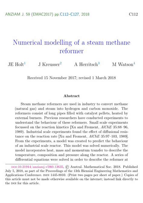pdf numerical modelling of a steam methane reformer dokumen tips