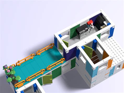 Lego Moc Modular Living Container Container By Schnabbo Rebrickable Build With Lego