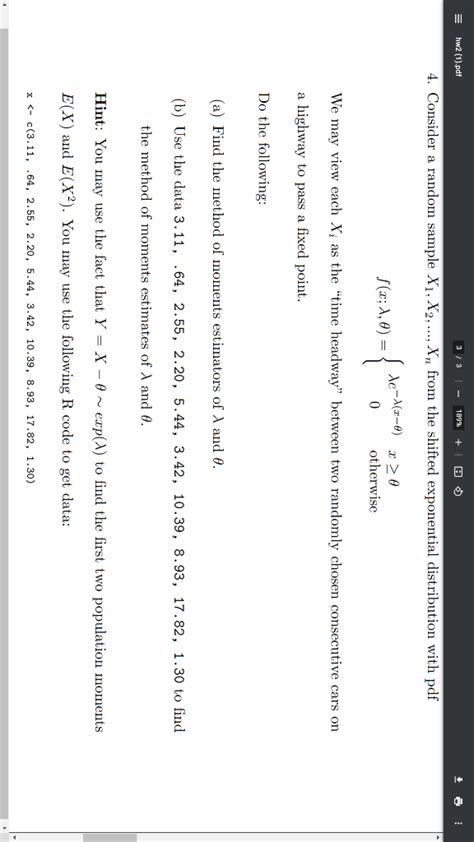 Solved f x λ θ λeλ xθ xθ otherwise We may view each Chegg